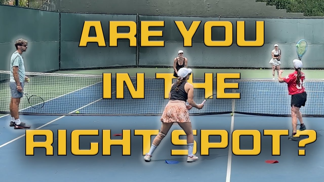 How to Move at the Net in Doubles Tennis | Staggering Position ...
