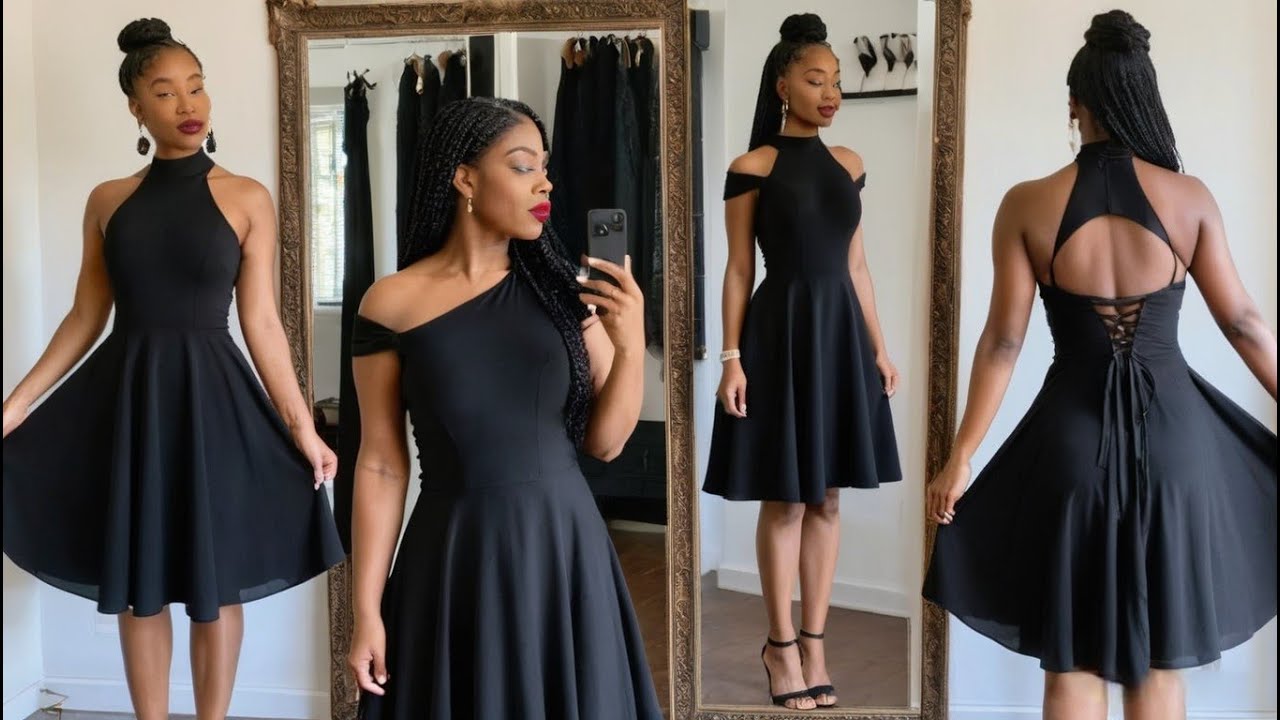 HALARA Viral Dress Review & Sizing Guide Black Dress Try on Haul - YouTube
