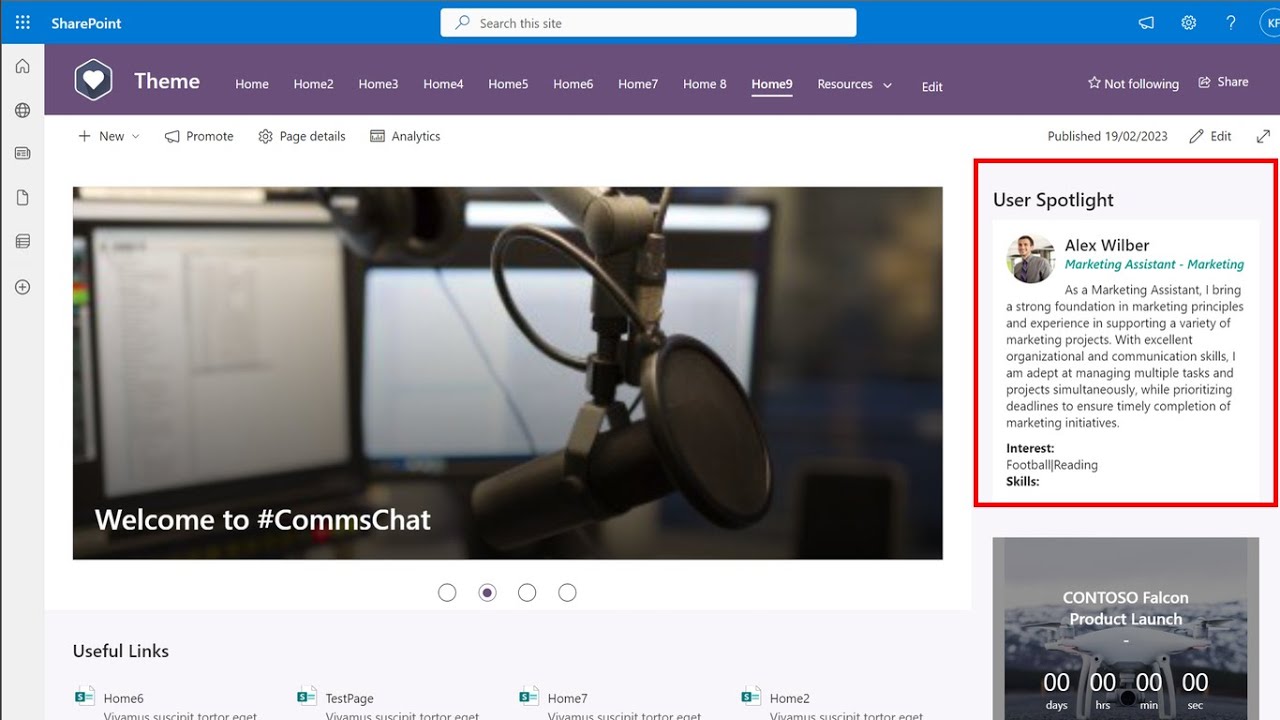 User Spotlight - SharePoint web part - YouTube