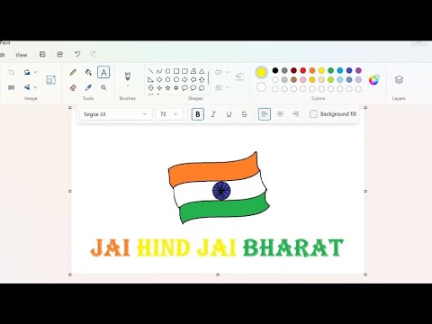 Indian Flag 🤗 Ms Paint 🎨 Jai Hind Jai Bharat 🤗 - YouTube