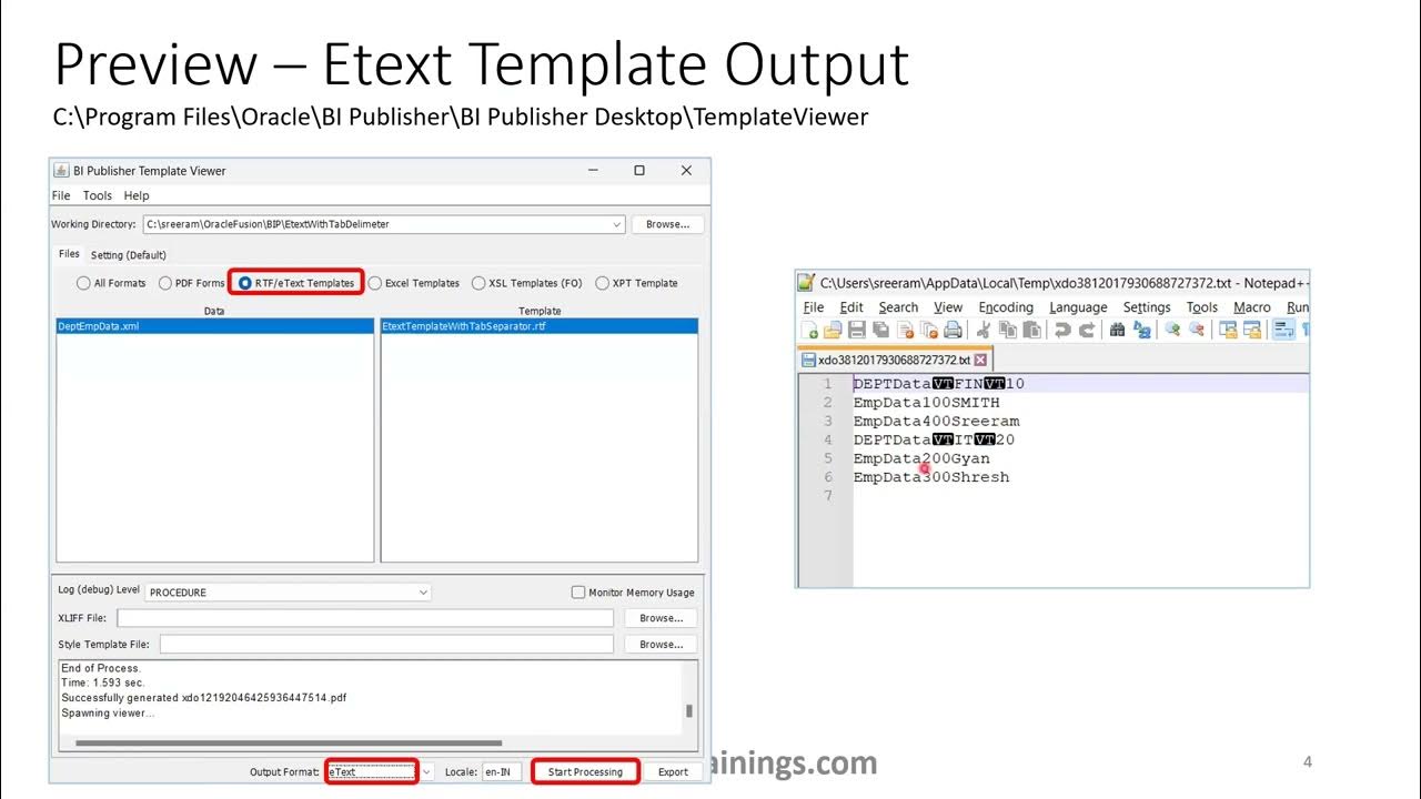 Master Child Etext Template with Tab Separator Data - Oracle Fusion ERP - YouTube