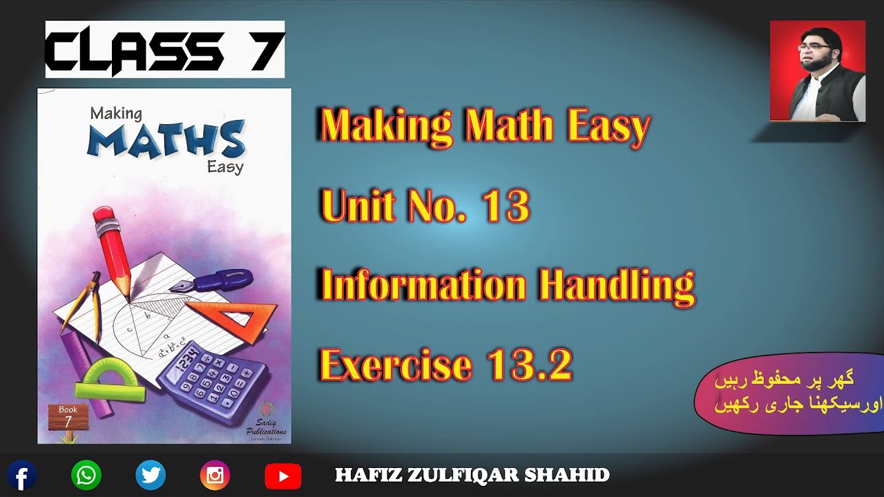 Grade 7 | MAKING MATHS EASY 7 | Unit 13 Exercise 13.2 - YouTube