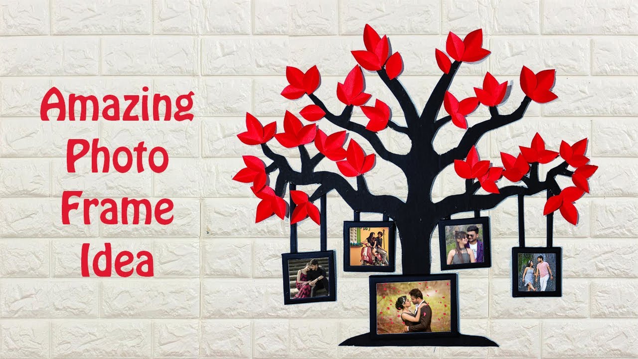 Amazing Tree Photo Frame Idea | DIY Photo Frame With Cardboard | Father ...