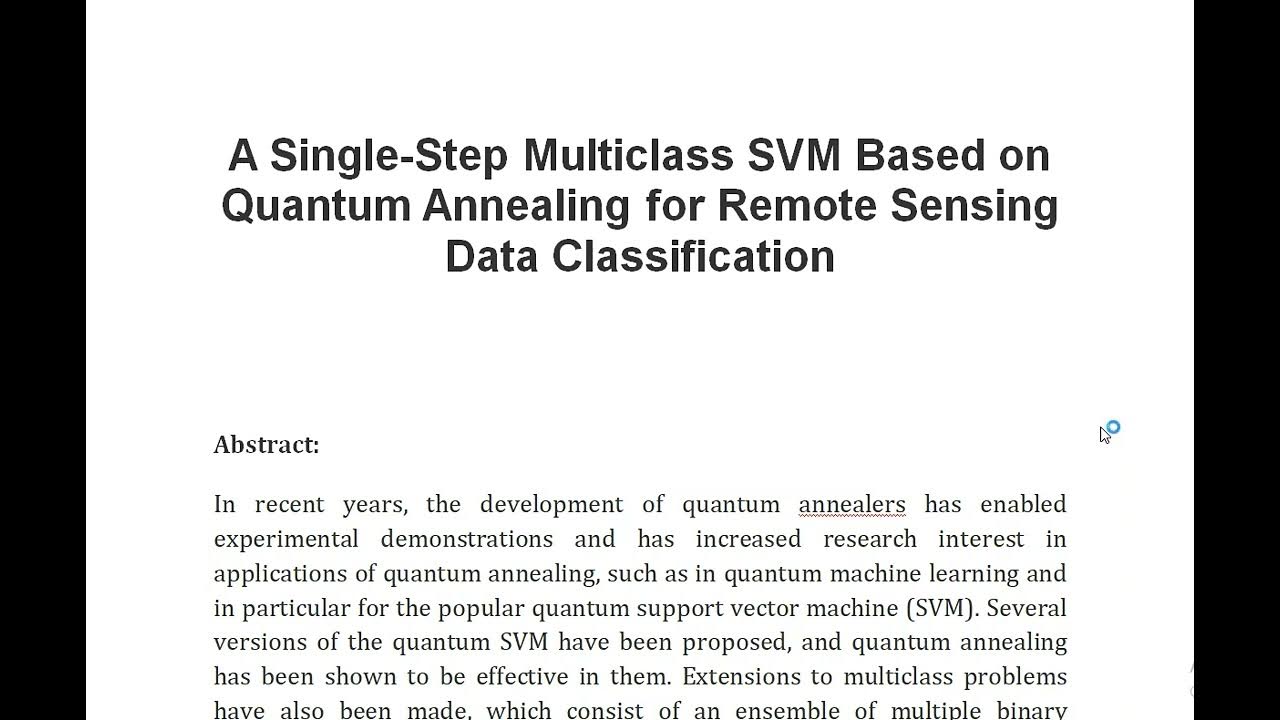 A Single Step Multiclass SVM Based on Quantum Annealing for Remote Sensing Data Classification ...
