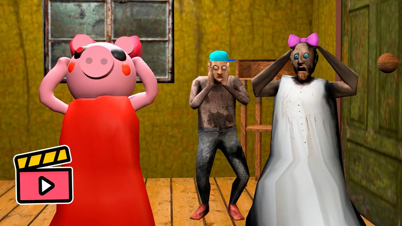 Granny vs Grandpa vs Piggy - funny horror school animation (Compilation ...