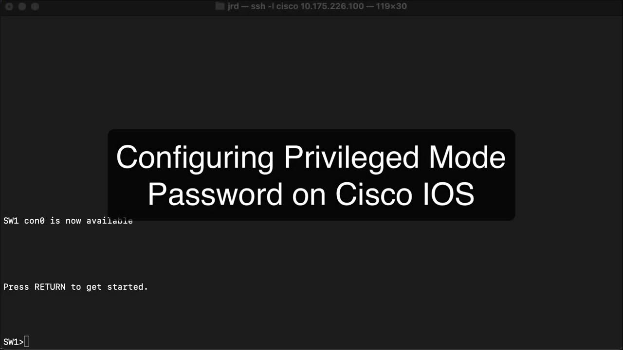 Configuring Privileged Mode Password on Cisco IOS Demo Video - YouTube
