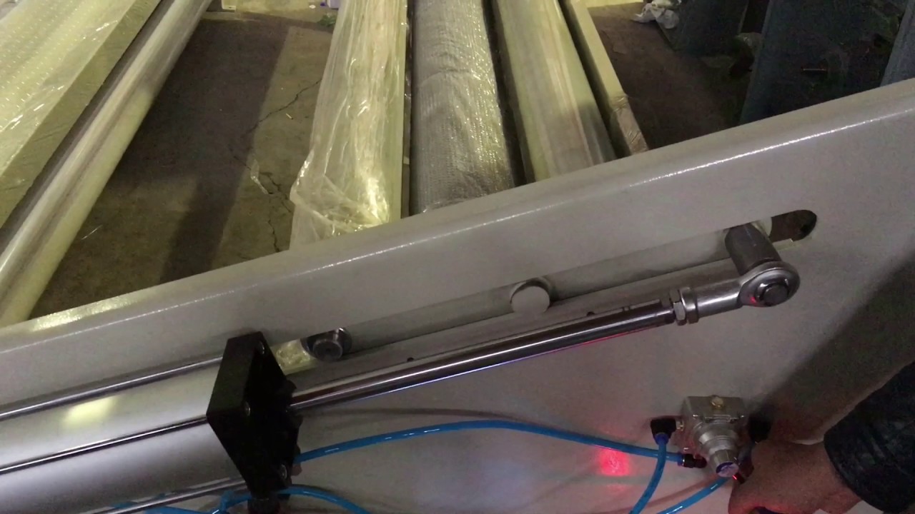 PNEUMATIC doffing motion for Loom Take Up Machine - YouTube