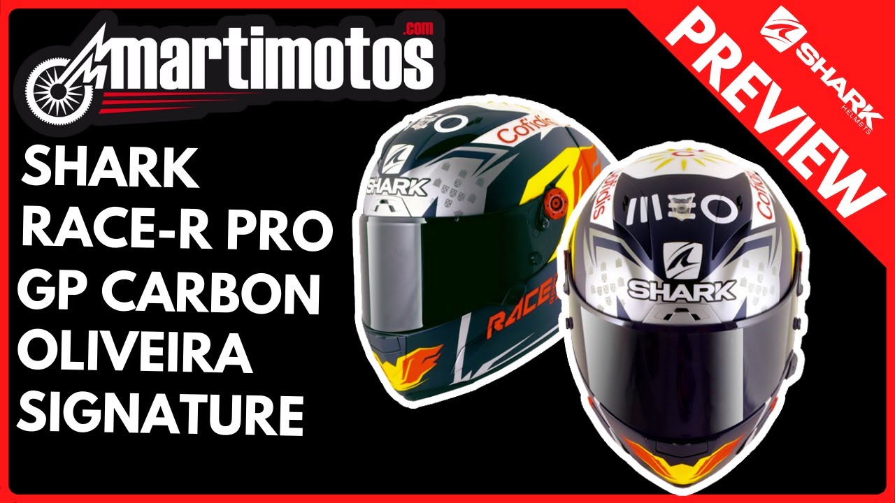 PREVIEW // SHARK RACE-R PRO GP CARBON OLIVEIRA SIGNATURE - YouTube