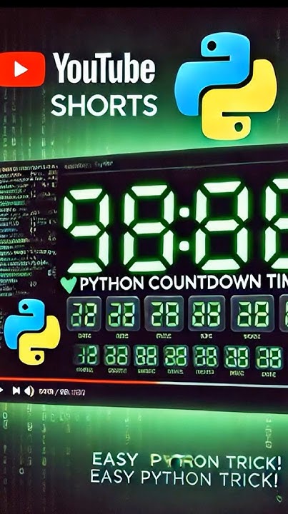 How To Create a Countdown Timer in Python! ⏳ #coding #pythonanddjangofullstackwebdeveloper - YouTube