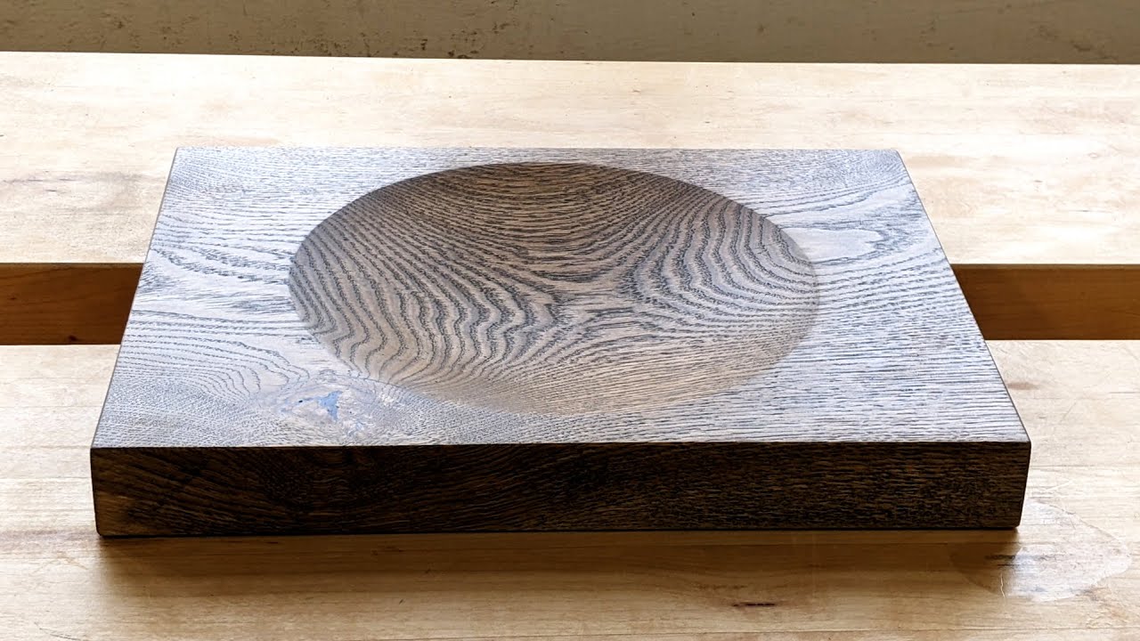 Making an oak bowl with a router - YouTube