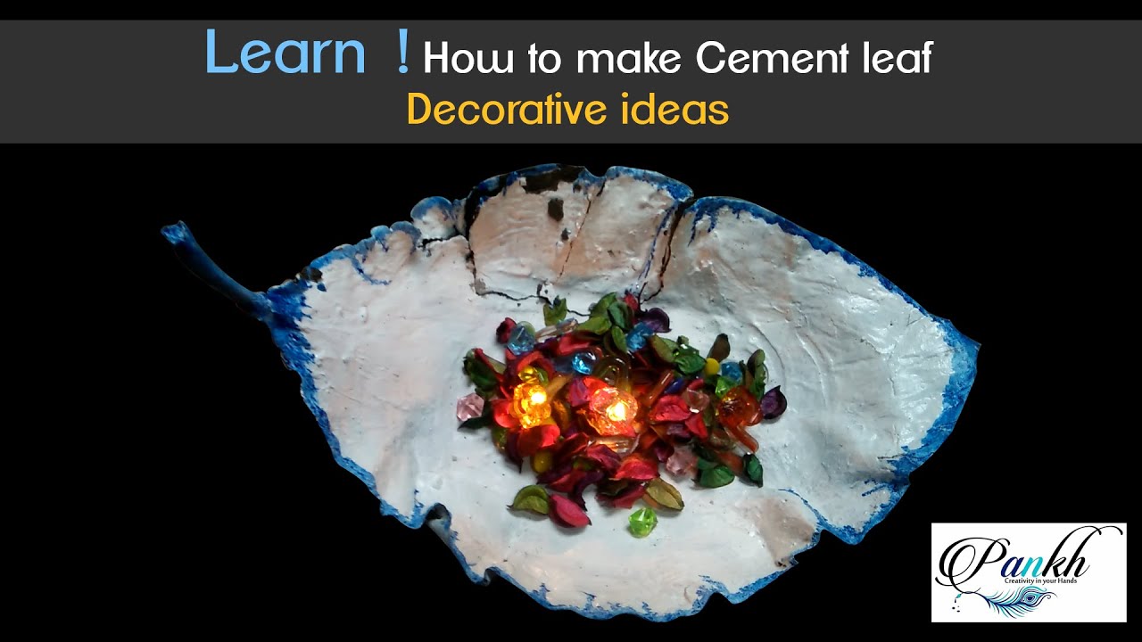 Learn ! How to make a leaf with cement - YouTube