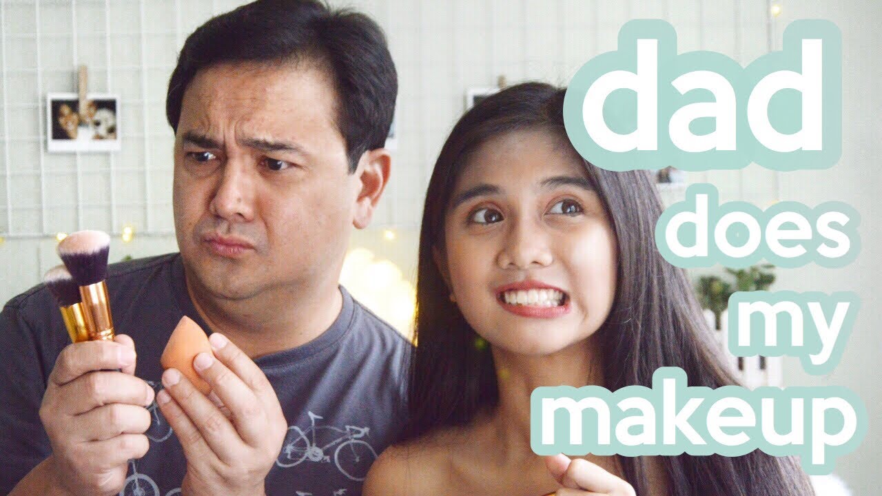 Dad Does My Makeup Challenge! (FUNNY AF) - YouTube