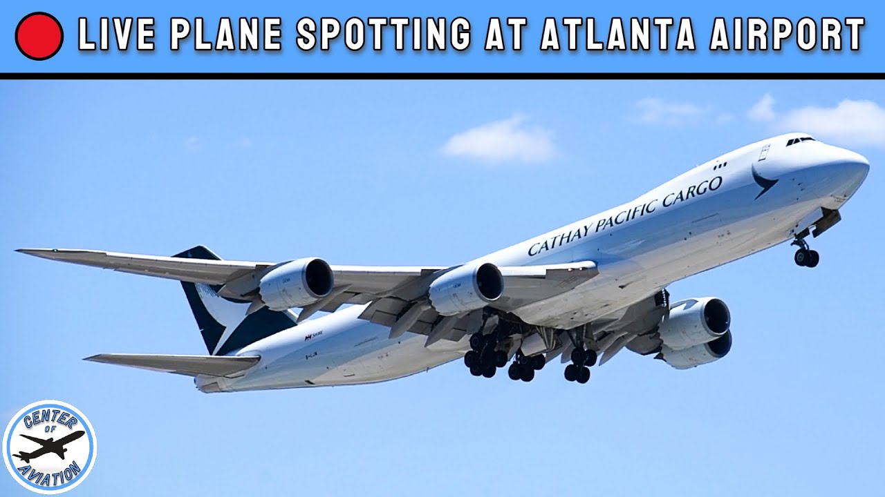 🔴LIVE Evening Plane Spotting at Atlanta Airport with ATC Audio - YouTube