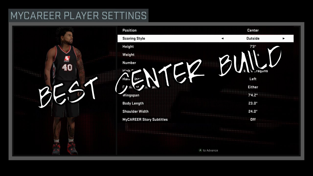 BEST CENTER BUILD NBA 2K16 - YouTube