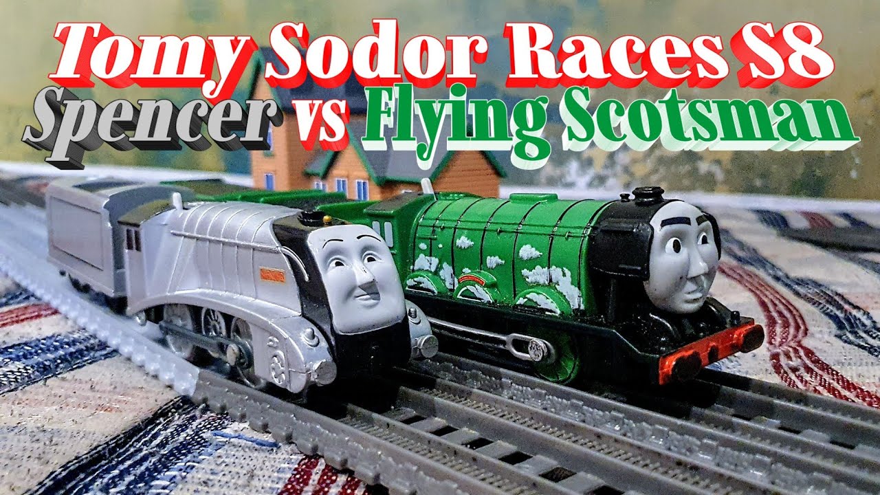 Tomy Sodor Races: Spencer vs Flying Scotsman S8 Round 1, Race 18! - YouTube