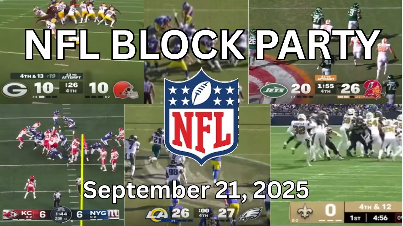 NFL BLOCK PARTY! Every blocked kick in Week 3 of the 2025 NFL season ...