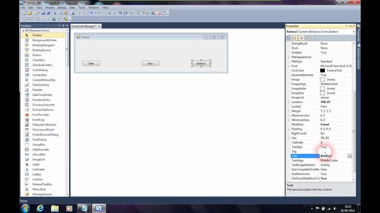 How to Make a Progress Bar for your WebBrowser in VB2010 (Visual Basic 2010) Tutorial - YouTube