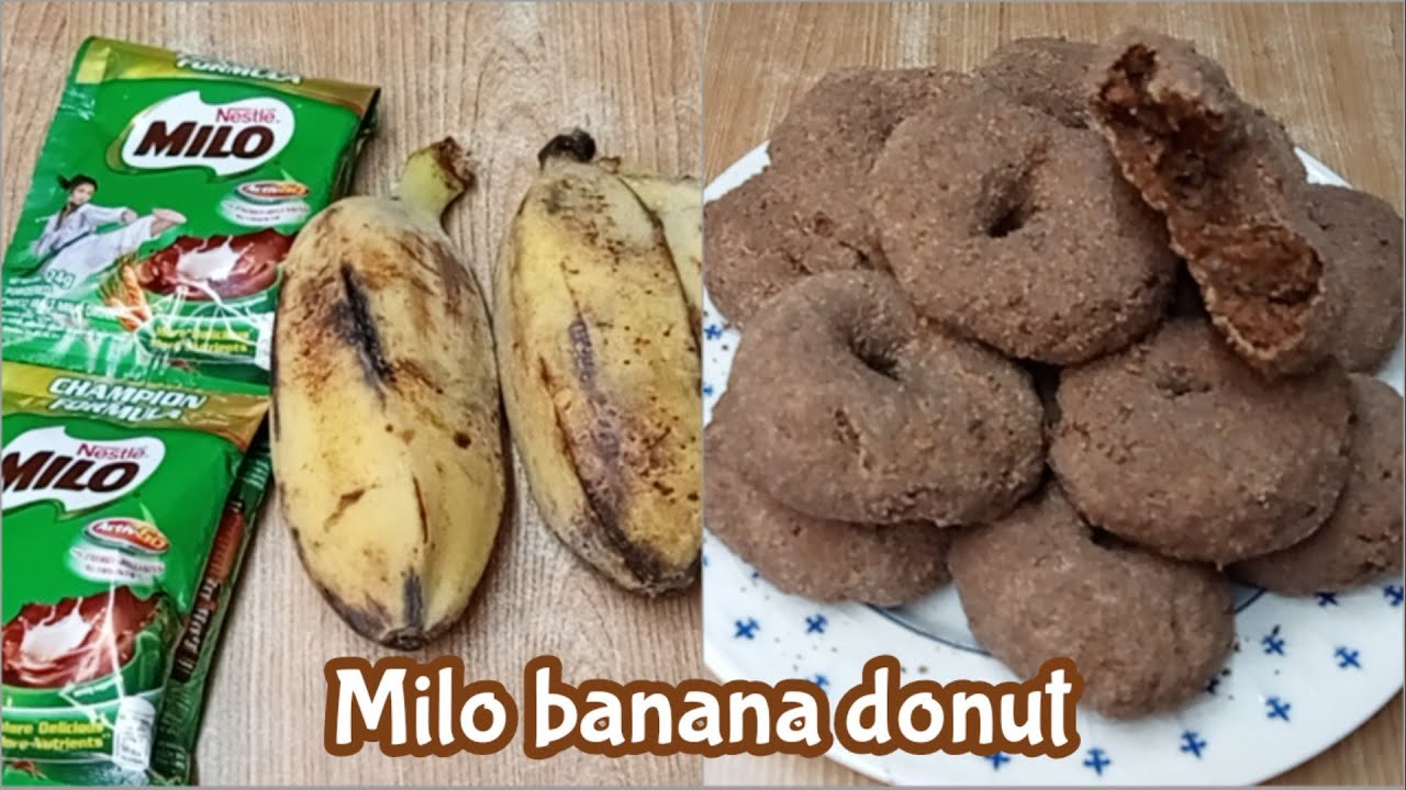 Milo banana Donut recipe/saging saba recipe/banana donut recipe/Taste ...