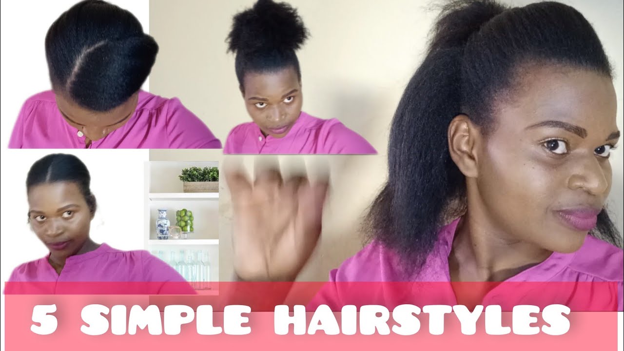 5 simple hairstyles to do at home - YouTube