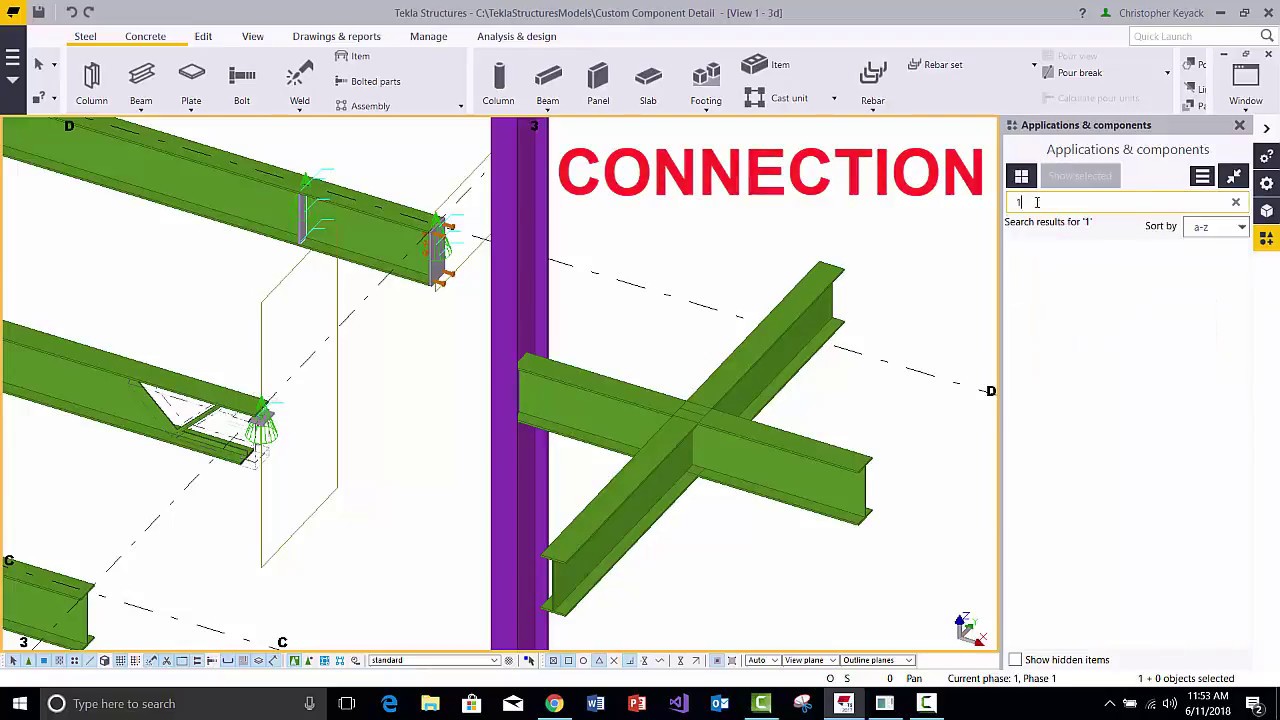 ARE11: 4 Types of Components in Tekla - YouTube