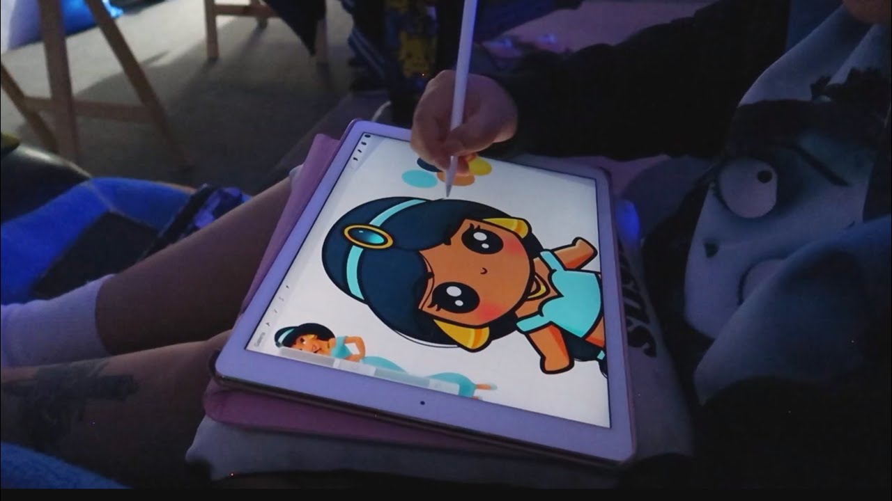 Drawing Jasmine on Ipad Pro with App Procreate - YouTube