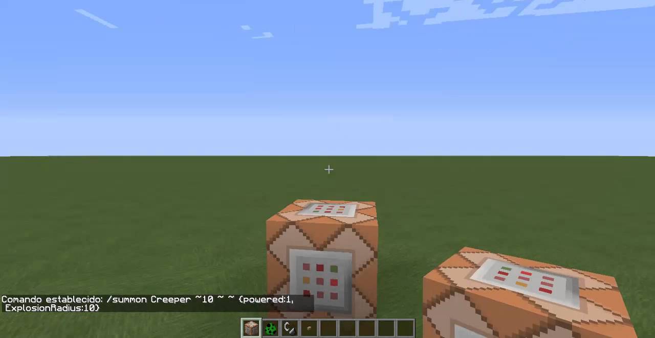 como poner el bloque de comandos en minecraft 1.8 - YouTube