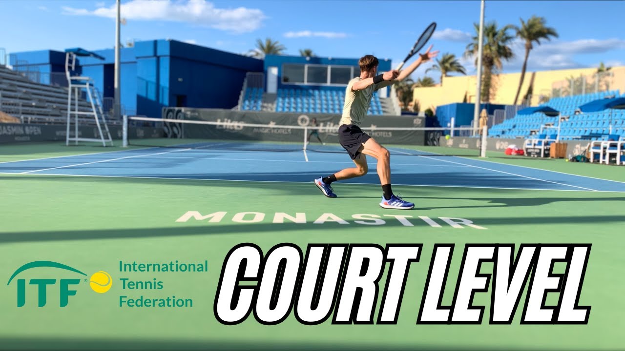 ITF court level practice (15k Futures Monastir) - YouTube