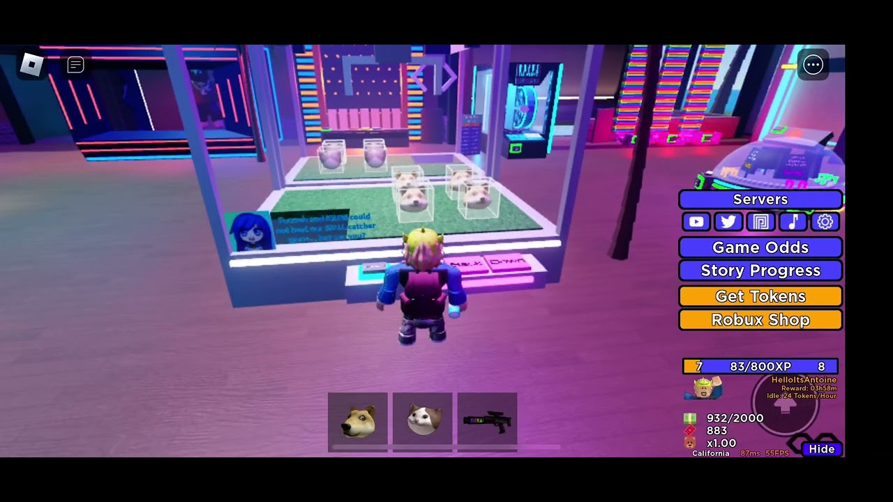 How to win claw machine roblox arcade island - YouTube