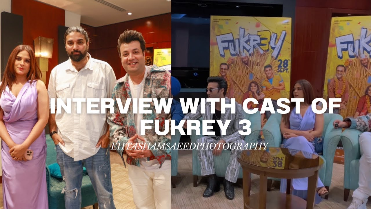 Cast of Fukrey Movie Interview Vlog | Richa,Varun Pulkit |chai with ...