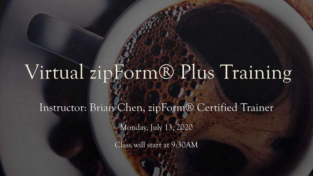 zipForm Plus Online Training - July 13, 2020 - YouTube