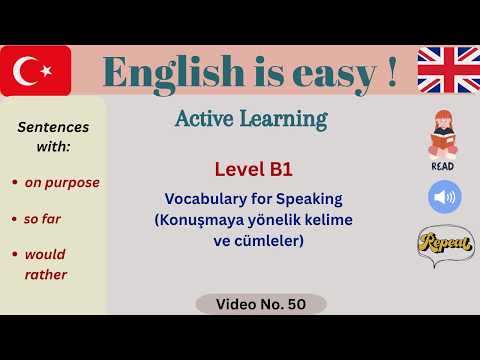 B1 İngilizce /Konuşmaya yönelik kelimeler ve cümleler - Vocabulary for Speaking / Video No.50
