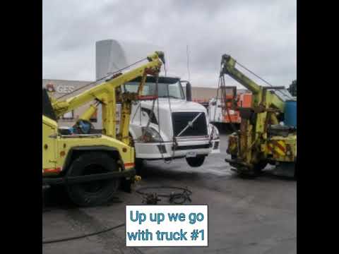 Heavy Duty Towing & Recovery Inc. Part 2 Decking Piggyback Trucks - YouTube