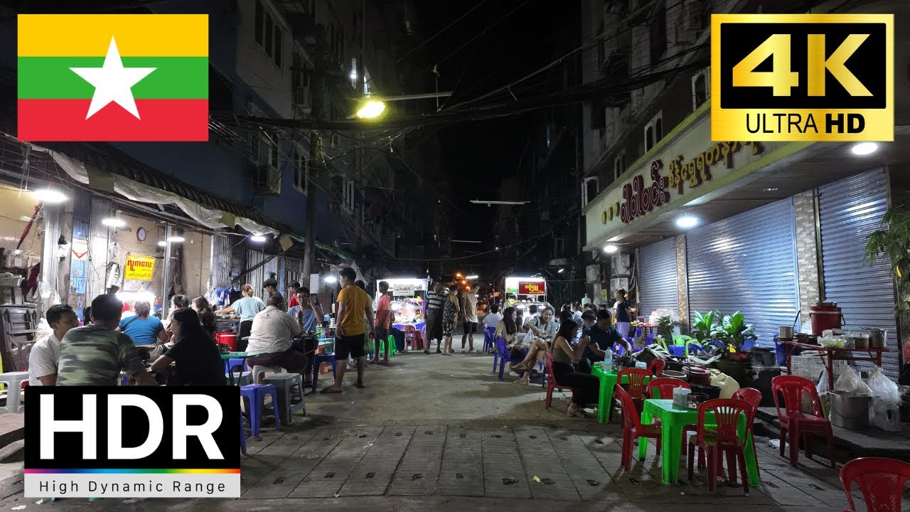 🇲🇲Yangon 2024 - Myanmar 4K Night Walking Tour｜4K 60fps - YouTube