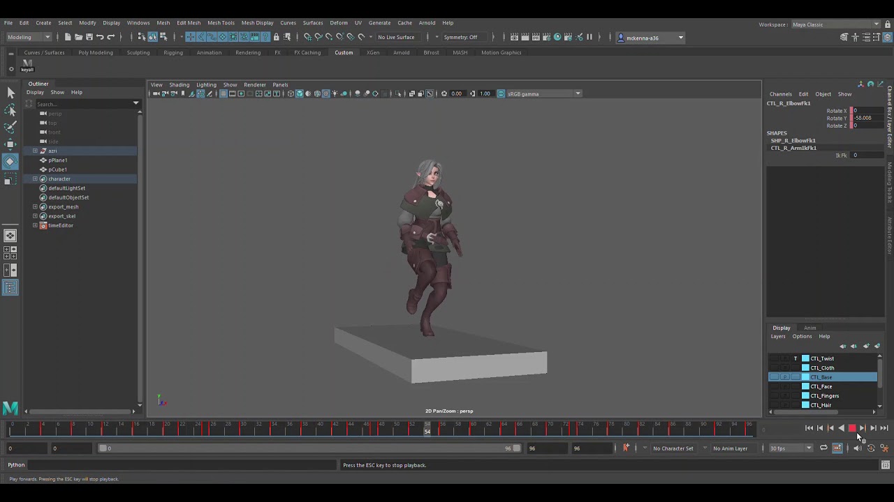 Run cycle front view - YouTube