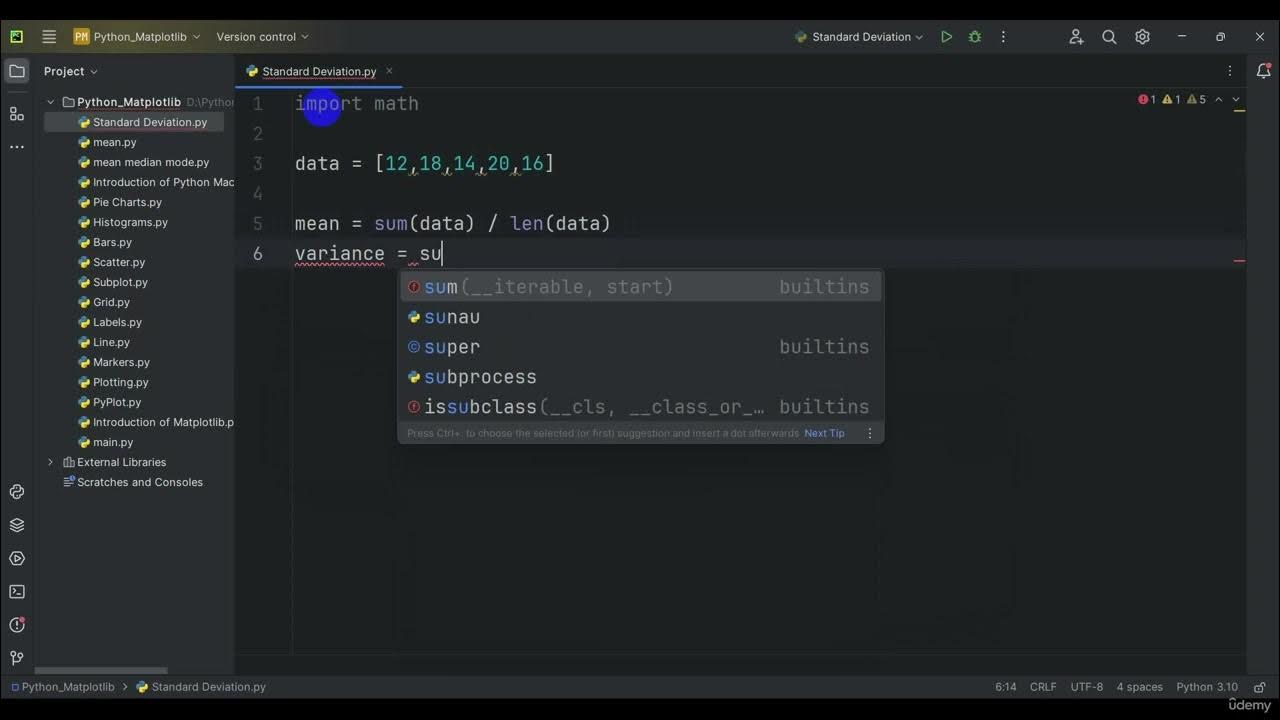 2. Standard Deviation | Fundamental of Python Machine Learning - YouTube