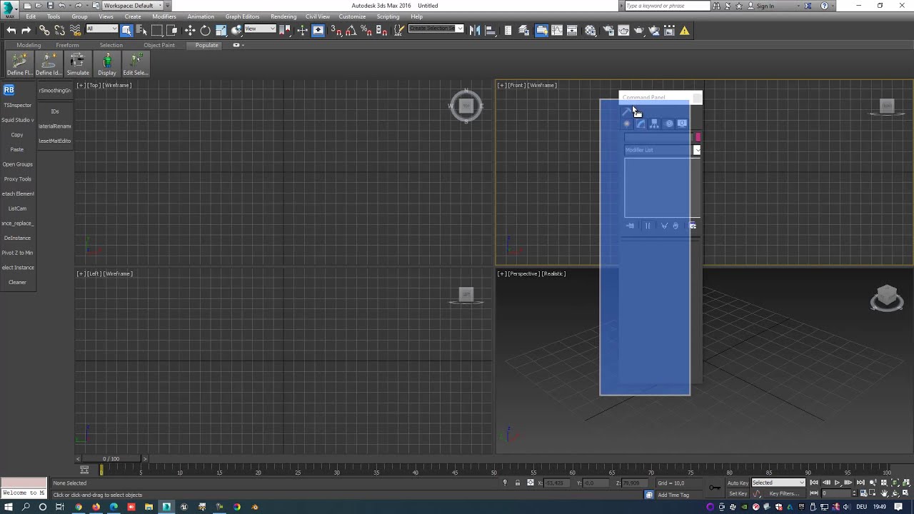 How to dock and undock command panel ( 3ds max video tutorial ) - YouTube