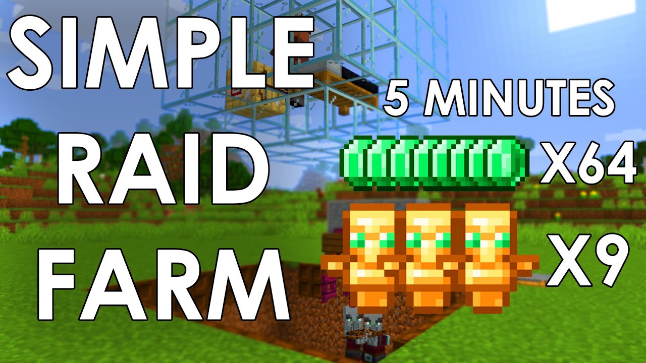 Simple Raid Farm in Minecraft - YouTube