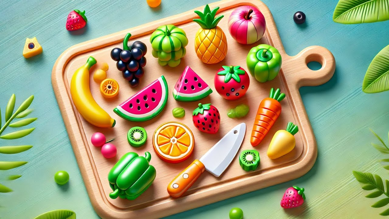 Learn Fruits, Colors, and Fun Facts for Kids | Cutting Fruits for ...