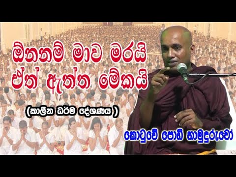 කොටුවේ පොඩි හාමුදුරුවන්ගේ කාලීන කෙටි ධර්ම දේශණාව | kotuwe podi hamuduruwo dharma deshana - YouTube