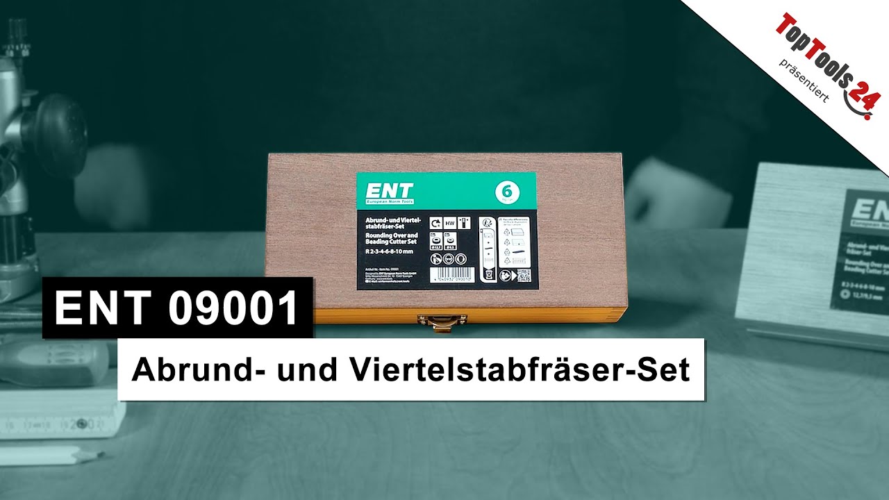 ENT 09001 – 6-tlg. Abrundfräser & Viertelstabfräser Kombi-Set - YouTube