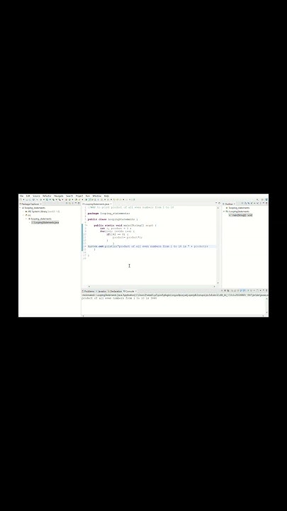 WAP to print product of all even numbers from 1 to 10 in java #javaprogramming #java - YouTube