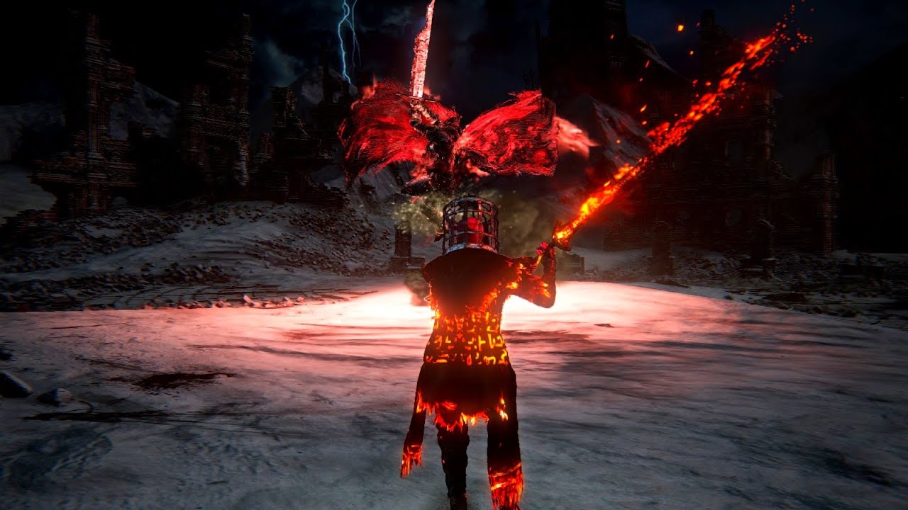 Chaos Pyromancer Vs Slave Knight Gael (DS3 Convergence/Cinematic Fight ...