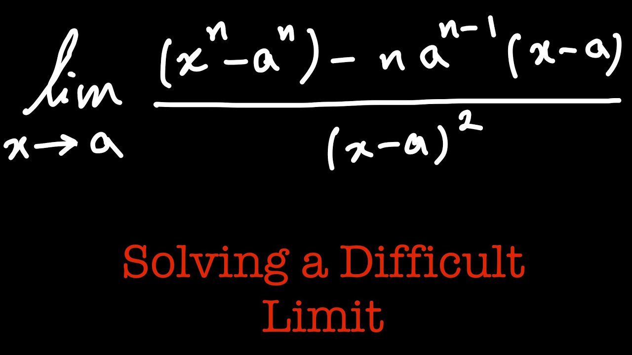 Solving a Difficult and Challenging Limit - YouTube