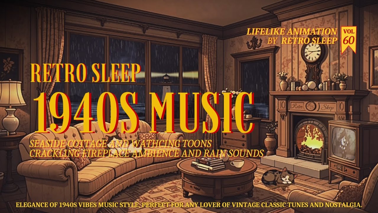1940s Classic Music Style Tune Playing in Another Room in Seaside ...