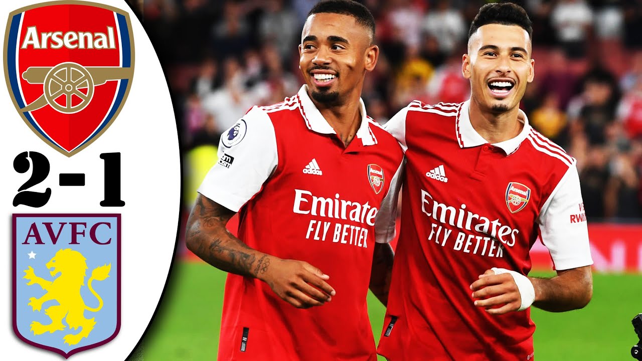 Arsenal vs Aston Villa (2-1) | HIGHLIGHTS | Gabriel Jesus and ...