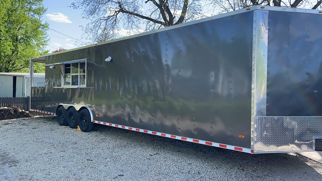 TNT barbecue brand new 36 foot concession trailer - YouTube