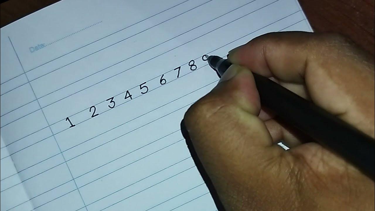 How to Write neat and clean Numbers + Improve Your Handwriting - YouTube