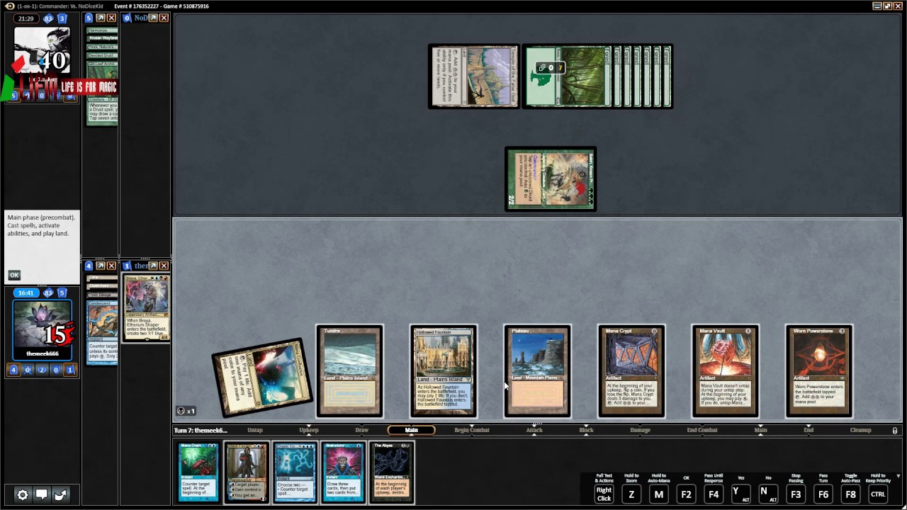 LIFM MTGO EDH Breya, Etherium Shaper vs Seton, Krosan Protector ...