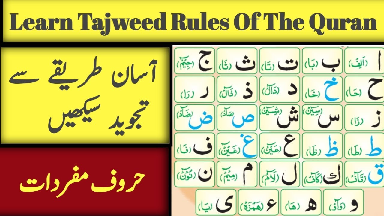 Madani Qaida Lesson 1 part 1|Huroof-e-Mufradat|Tajweed ul Quran ki ...