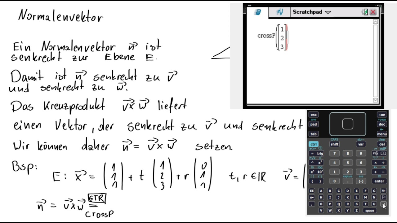 Lineare Algebra - Vorgerechnet: Normalenvektor - YouTube